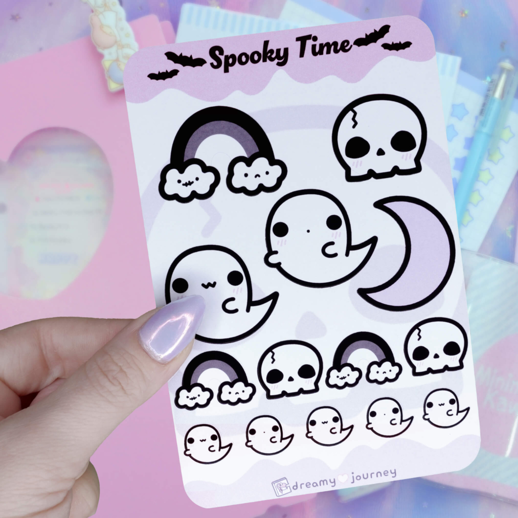 Spooky Time Sticker Sheet - Magical Kawaiiland Shop